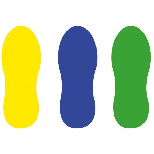 REINFORCED adhesive footsteps for floor marking | Adhesive pictograms ...