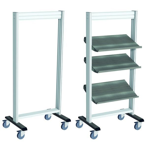 Stainless steel Mobile tray-holder trolley | LEANPOST 650 STAINLESS ST ...