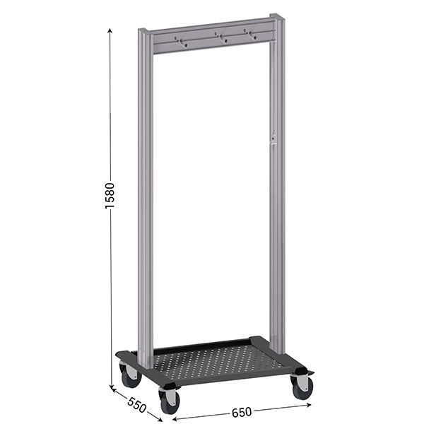Poste de propreté mobile 5S INOX | NETPOST 650 INOX – SESA SYSTEMS